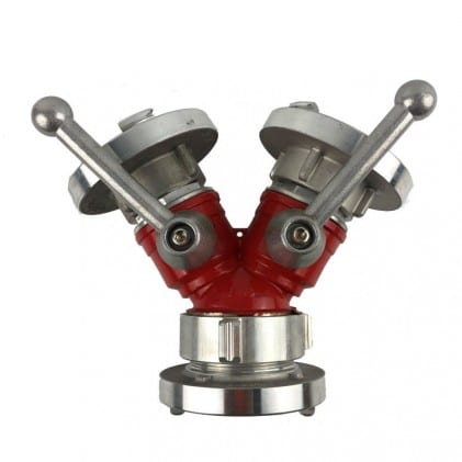 Breeching Dual Control Storz 65mm Inlet x 2 65mm Out Alloy