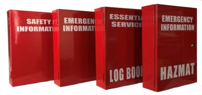 Cabinet Metal Emergency Info Box Sm 425Hx325Wx100D Standard
