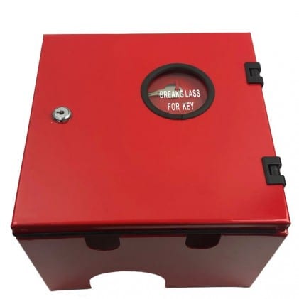 Cabinet Metal FHR Valve And Nozzle Lock Box c/w 003 Key