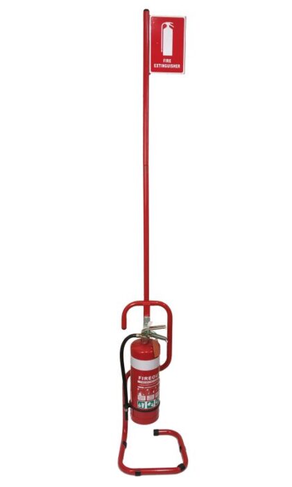 Extinguisher Fire Point Stand Single Ext c/w Sign Pole