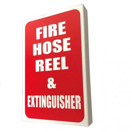 Loc Sign R/A PVC FHR Fire Ext 230mm H x 160mm W : AWFS