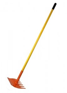 Fire Rake Hoe Orange Head With Fiberglass Handle : AWFS