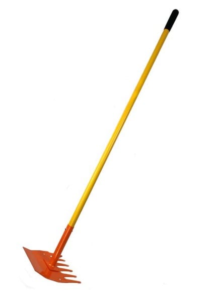 Fire Rake Hoe Orange Head With Fiberglass Handle : AWFS