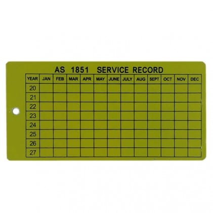 Service Tag Alloy Current AS1851 Record w/out P/Test : AWFS
