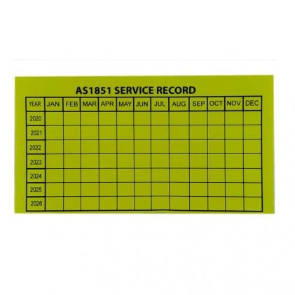 Service Tag Self Adhesive Sml 85mm x 45mm Standard Size