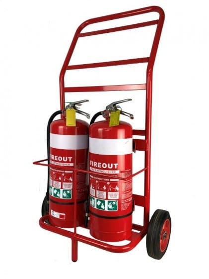 Fire Rack Extinguisher Trolley Mobile Fire Station : AWFS