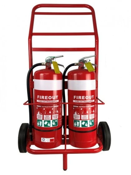 Fire Rack Extinguisher Trolley Mobile Fire Station : AWFS