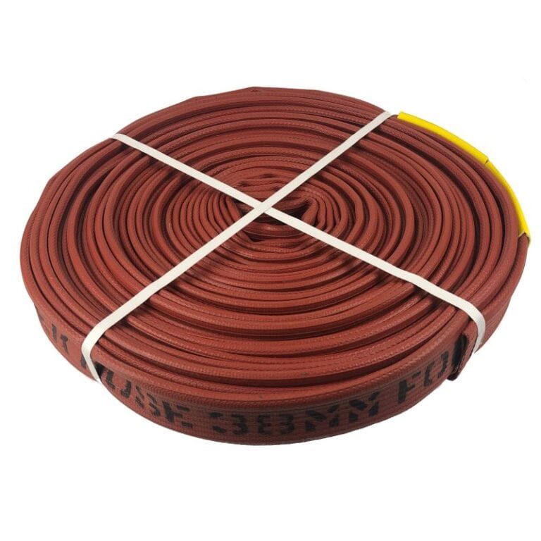 LAY FLAT FIRE HOSE 38mm EXTRUDED RUBBER TYPE 3 CLASS H 30m ROLL ...